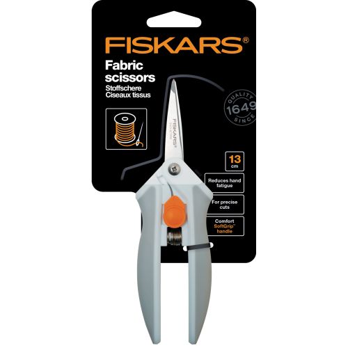Fiskars Scissors Fabric Softgrip Easy Action Micro-Tip 16cm – Krafters Cart