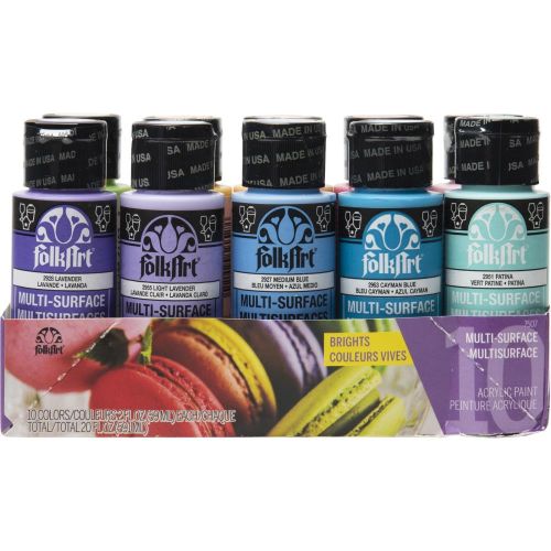 FolkArt - Paint set multi surface 10 colors Brights - Postage as per A ...