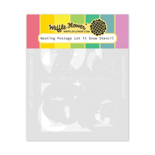 Waffle Flower - Nesting Postage Collage Let it Snow Stencil – Krafters Cart