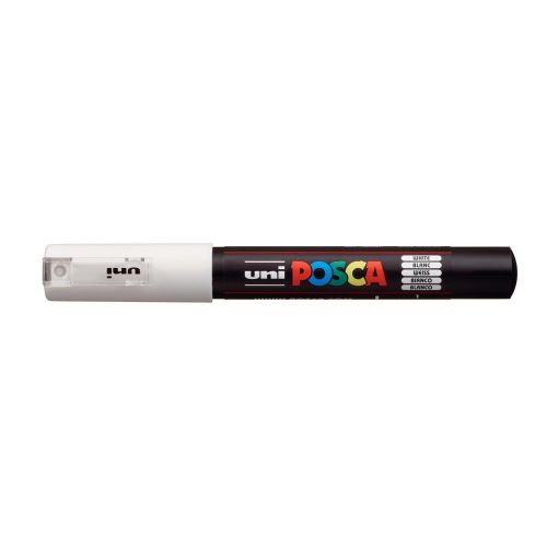 POSCA 1M Extra-Fine Bullet Tip Paint Marker White – Krafters Cart