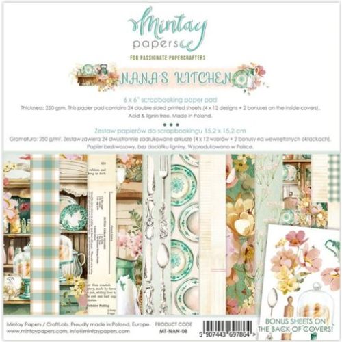 Mintay 6 x 6 Paper Pad - Nana's Kitchen – Krafters Cart