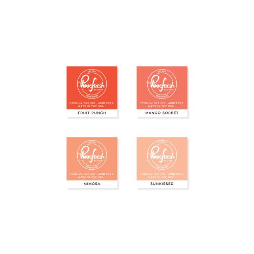 Pinkfresh Studio Premium Dye Cube Ink Pads 4 Colors Chasing Sunsets ...