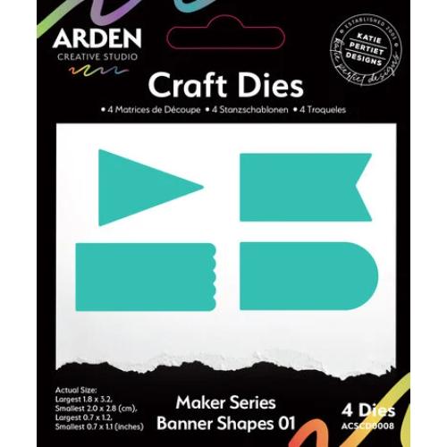 Arden Creative Studio Maker Series Craft Dies - Banner Shapes 01 (ACSC ...