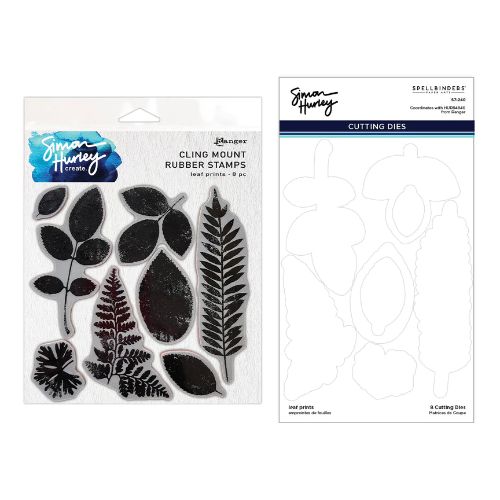 Spellbinders - Leaf Prints Stamp & Die Set by Simon Hurley - Postage a ...