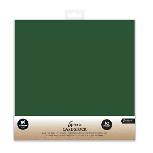 Studio Light Green Cardstock 12x12 Inch Christmas Paper Set (10 sheets ...