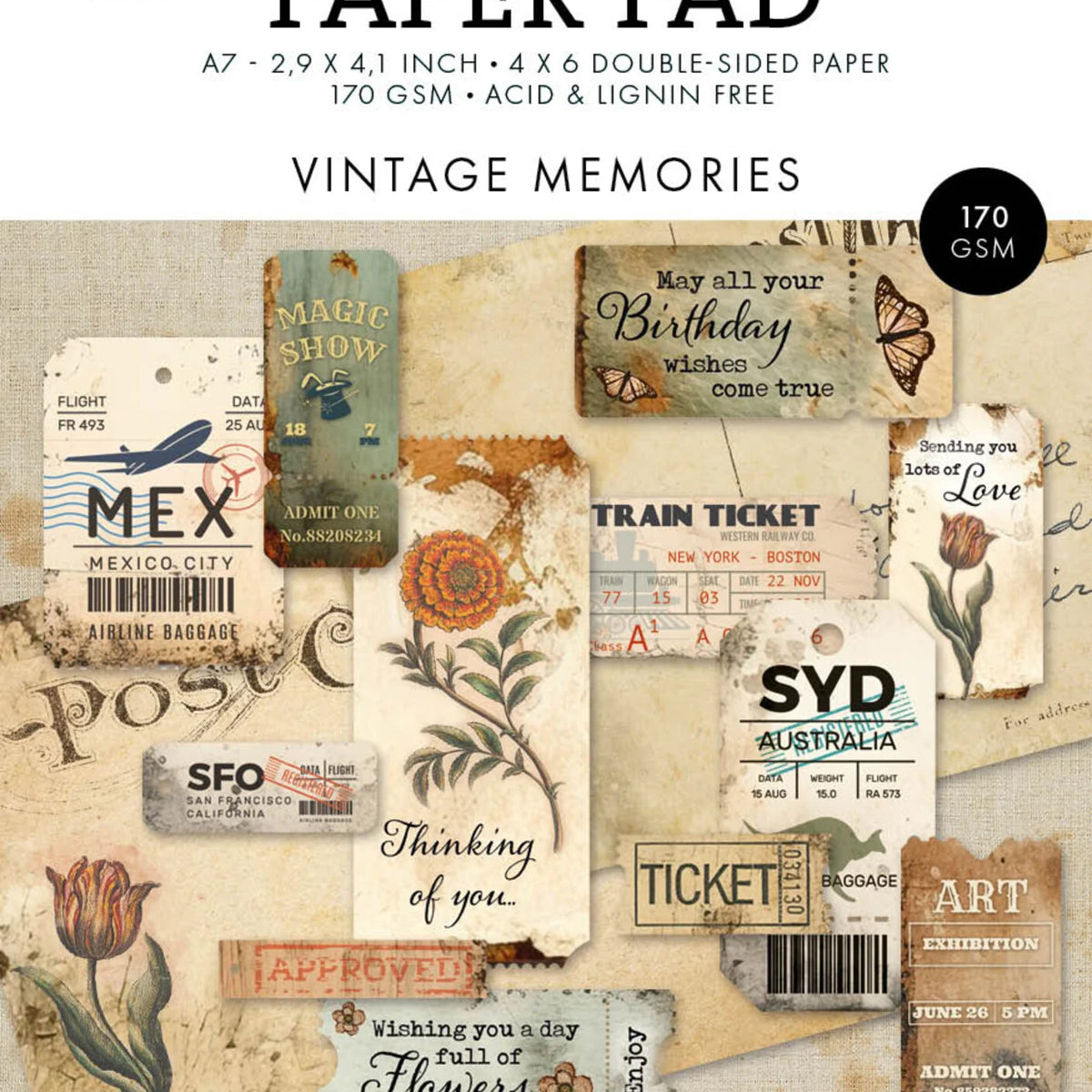 Studio Light Vintage Memories Essentials Mini Paper Pad – Krafters Cart